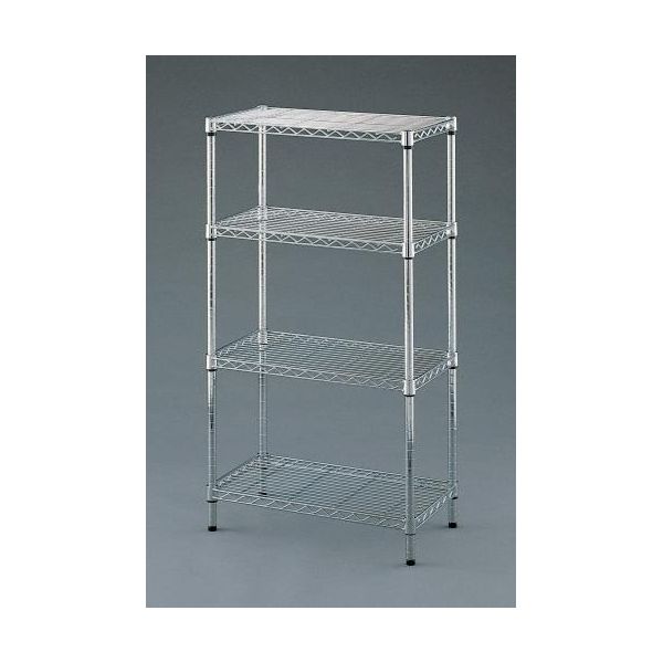 ●※注意※…【お客様組立品】●材質…棚板・ポール：スチール(クロムメッキ)、固定部品：ABS樹脂●ポール径…φ25mm●耐荷重…500kg(棚板1枚あたり：250kg)●クギやネジを使わずに簡単組立●棚板の高さは自由に変更可能です。●サイズ...