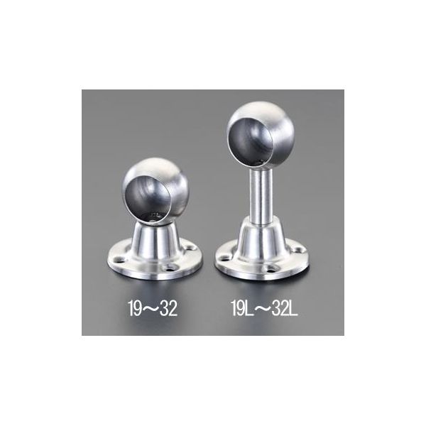 ●止め（エンド）用●首長タイプ●材質…ステンレス(SUS304)●全高…75.3mm●プレート…46mm●パイプ外径…19mm●取付穴径…2.8mm●ヘアーライン仕上げ(つやを消し、金属的な質感が強調されている為、高級感があります。)●付属...