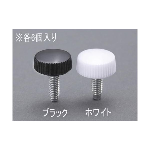 ●材質…ノブ：ユリヤ樹脂、ねじ：鉄(三価クロメート)●サイズ…M4×8mm●ピッチ…0.7●カラー…ブラック●並目ねじ●全ねじ●入数…6個入り類似商品はこちらエスコ EA949TR-42 M4x10ユリヤ425円エスコ EA949TR-45...