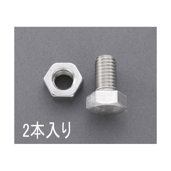 ●材質…ボルト：SUS 304/SUS XM-7六角ナット：SUS304相当材●サイズ…M8×25●ピッチ…1.25●重量（1本あたり）…約19g●付属品…ナット●入数…2本●並目ねじ●ねじ自体でロックします●雌ねじの山側の壁で押されて挟ま...