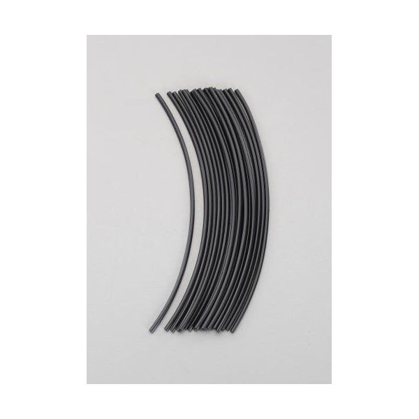 ●材質…架橋ポリオレフィン●全長…250mm●総重量…約19g●色…黒●絶縁耐力…25kV/mm●熱収縮率…50%(2：1)●適用電線サイズ…0.9〜1.3mm●収縮前内径…2.1±0.3mm●収縮後内径…0.75mm●収縮温度…90℃以上...