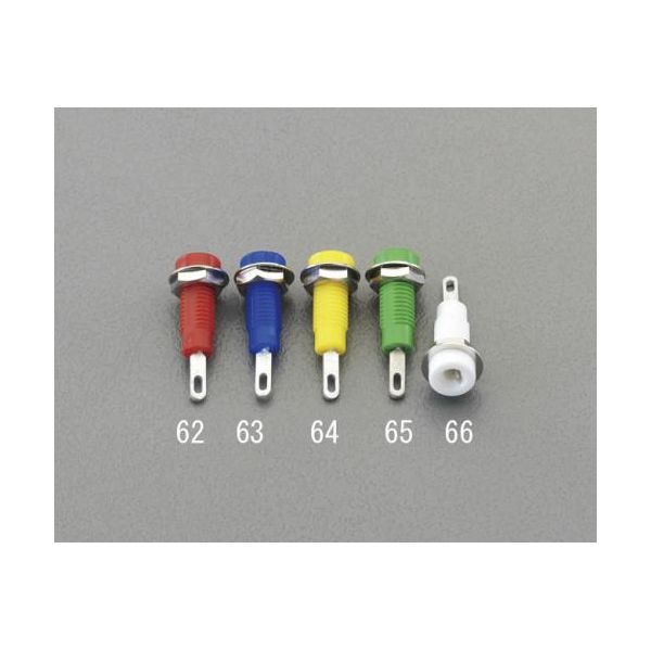 ●定格…5A●パネル取付方式…ナット締め付け●ナット二面幅…8mm●取付穴寸法…6.1φ×5mm(Hカット)●適合…EA940DP-51〜-56●色…緑類似商品はこちらエスコ EA940DP-63 チップジャック 207円エスコ EA940...
