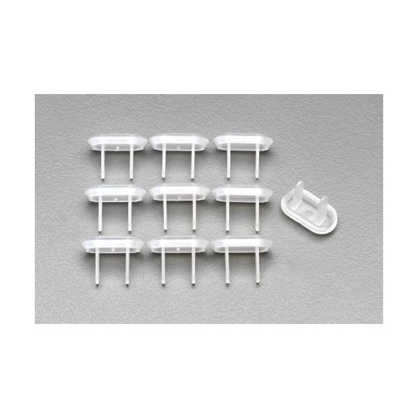 ●コンセント　2P用●材質…エラストマー樹脂●サイズ…26(W)×14(D)×20(H)mm●本体重量…1g●パッケージ重量…15g●入数は10個です。●感電、ホコリや湿気の侵入防止に類似商品はこちらエスコ EA815HZ-40 EA815...