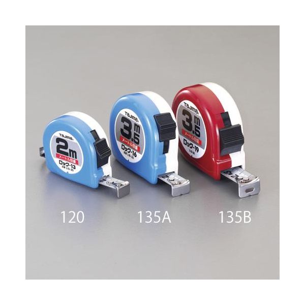 ●JIS1級品●全長…5.5m●幅…19mm●重量…230g●材質…バネ・テープ：スチール、ケース：ABS樹脂●455mmピッチスタッドマーク付●0点補正移動爪●爪飛び防止用プロテクター●ショックアブソーバー付●ベルト掛け付●ストラップ付●...