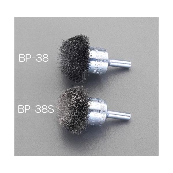 ●材質…ステンレス●最大回転数…20000rpm●軸径…6.35mm●線径…0.2mm●外径…38mm●毛丈…22mm●重量…53g●入数…1本入り類似商品はこちらエスコ EA819BP-8 30mm ステンレ1,320円エスコ EA819...