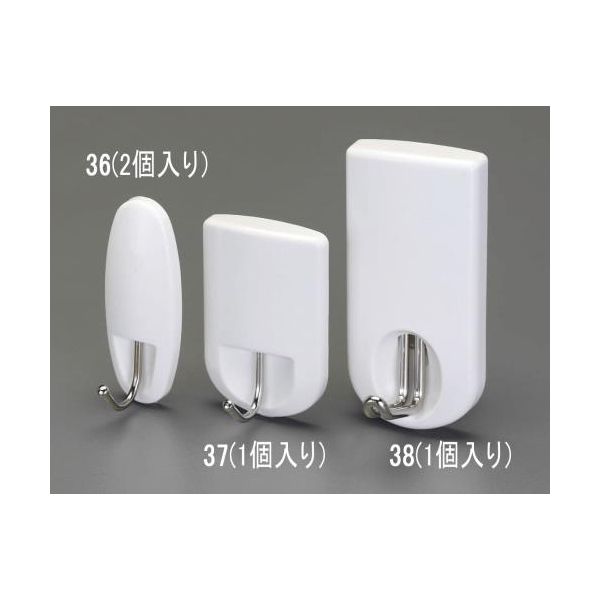 ●サイズ…49×105×50mm●重量(パッケージ含む)…68g●材質…本体：ABS樹脂、フック:ステンレススチール、粘着材：合成ゴム系●耐荷重…3.5kg●入数は1個入りです。●しっかり掛かる形状のフックです。●フック部は錆に強いステンレ...