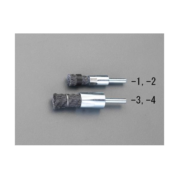 ●軸径…6.0mm●線径…0.3mm●材質…スチール●外径…25mm●毛丈…33mm●最大回転数…2000rpm類似商品はこちらエスコ EA819BT-24 25mm真鍮製軸3,226円エスコ EA819BT-9 25mm スチール1,29...