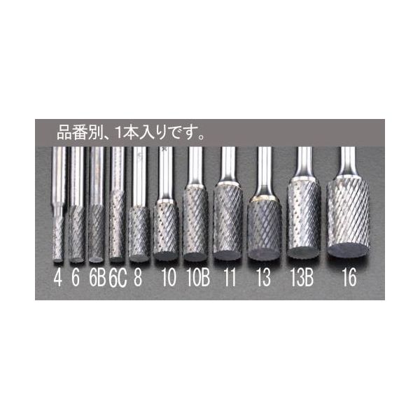 ●軸径…6mm●刃径…8mm●刃長…19mm●全長…65mm●入数…1本入り類似商品はこちらエスコ EA819JA-108 8x19mm64,087円エスコ EA819JA-6 6x19mm6mm2,951円エスコ EA819JA-10 1...