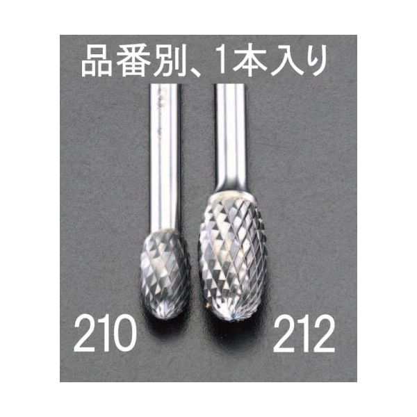 ●軸径…6mm●刃径…10mm●刃長…16mm●全長…60mm●材質…タングステンカーバイド●適合材質…一般鋼、鋳物、銅●刃形状…d-max/コースカット●入数…1本入り類似商品はこちらエスコ EA819JG-212 12x22mm6,62...
