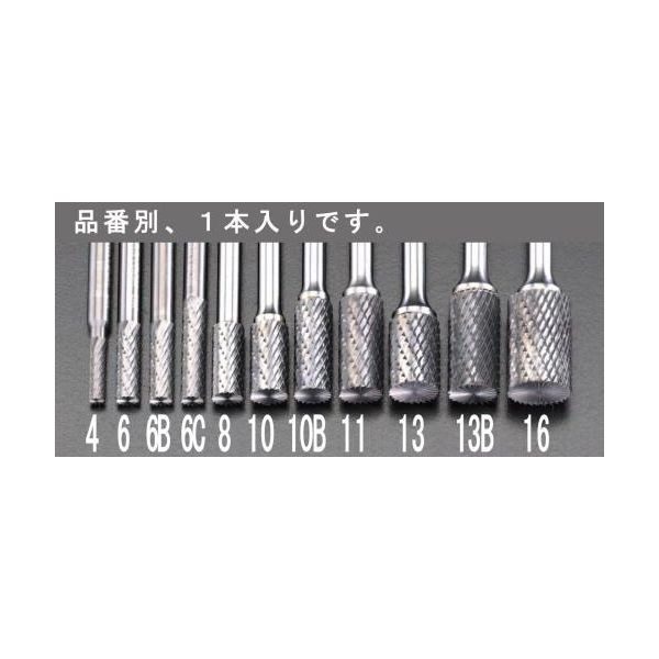 ●エンドカット付●軸径…6mm●刃径…6mm●刃長…25mm●全長…50mm●材質…タングステンカーバイド●適合材質…一般鋼、銅合金、銅、鍛鋼、鋳鉄、ステンレス、ニッケル合金、チタニウム●入数…1本入り類似商品はこちらエスコ EA819JJ...