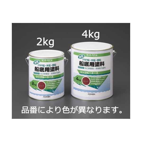 ●FRP船・木船・鋼船の船底用塗料●ツヤなし●内容量：4kg●カラー：ブルー●塗り面積(1回塗り)：約20m2●乾燥時間(指触)：20℃：約30分、冬期：約60分　　　　　　(半硬化)：20℃：約6時間、冬期：約10時間●スズフリー自己研磨...