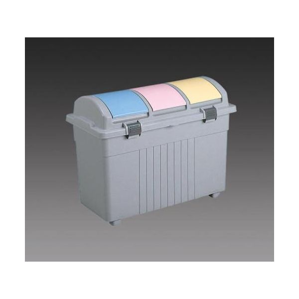 ●材質…ポリプロピレン(再生樹脂)●重量…4.8kg●容量…100L●サイズ…800(W)×425(D)×585(H)mm●1台で3種類のゴミを分別できる屑入　(市販の45Lポリ袋が使用できます。)●付属品…袋止め付、12種の分別シール類似...