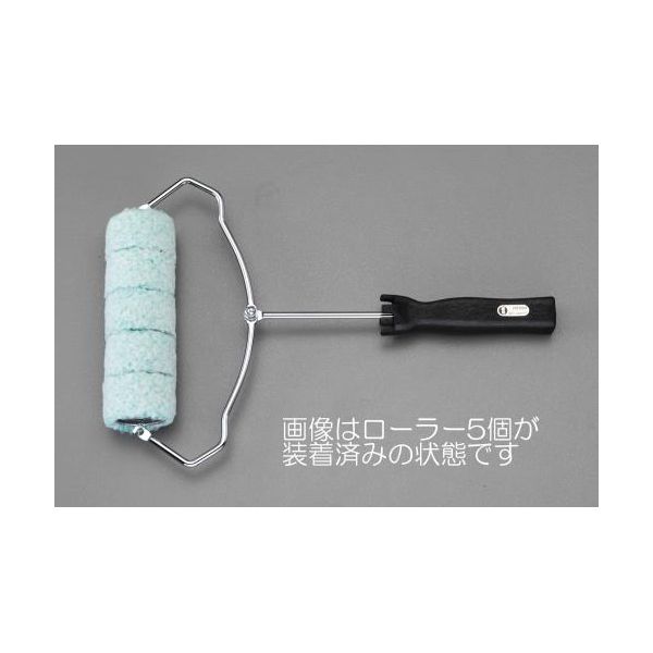 ●＜セット内容＞…2点セット　　ローラー×1パック(5個入り)　　専用ハンドル×1本●材質…ローラー：ポリエステル　　　　　　ハンドルシャフト：鉄、メッキ処理　　　　　　グリップ：ポリプロピレン●用途…アール面・曲面塗料用●毛幅…175mm...