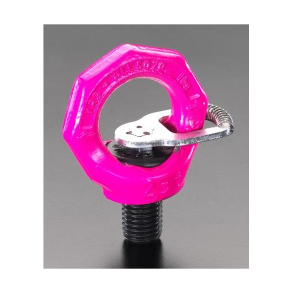 ●サイズK…47mm●サイズD…25mm●サイズC…8.5mm●ねじ径…M10×15●使用荷重…0.4t●温度により色変化する特殊ピンクパウダー塗装●ニッケルクロムモリブデン鋼●基部は360°回転式●並目類似商品はこちら エスコ EA987...