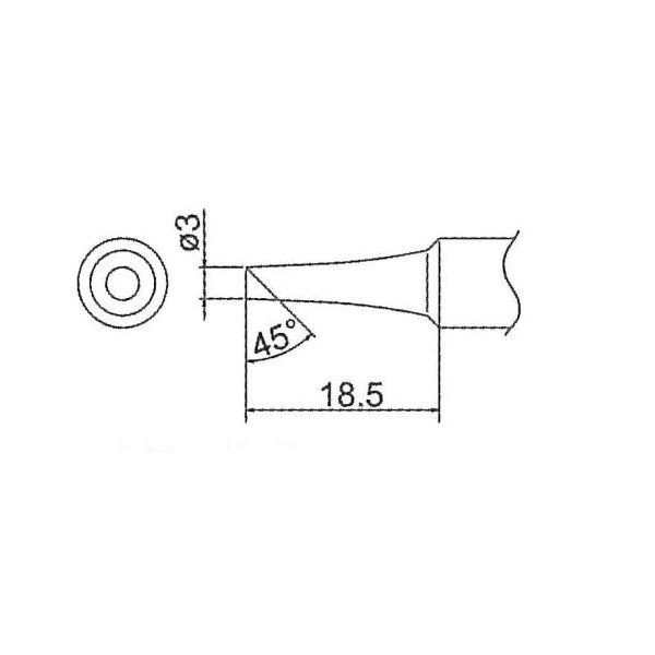 ●EA304HD-47用こて先●こて先…φ3mm類似商品はこちらエスコ EA304HD-11 φ6．5mm　こ1,290円エスコ EA304HD-13 R0．5mm　こ1,290円エスコ EA304HD-14 R1．0mm　こ1,290円エ...