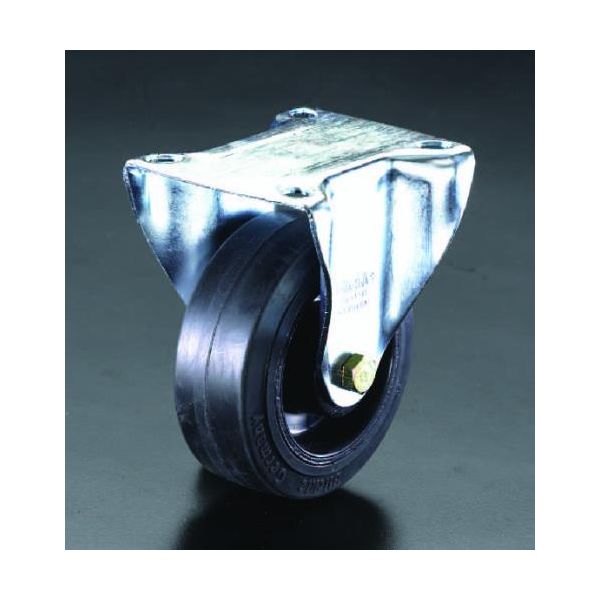 ●仕様…固定車輪●材質…金具：スチール、車輪：ソリッドラバー●車輪径×幅…125×40mm●全高…150mm●耐熱温度…-25〜80℃●耐荷重…200kg●車輪は丈夫で抵抗力のあるローラーベアリング仕様●防振性と耐荷重に優れ、高い走行性を発...