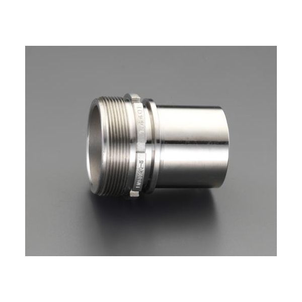 ●材質…ステンレス（SUS316）●使用温度…-40℃〜95℃●耐圧…2.5MPa（25kgf/cm2）●電解研磨仕上げ●安全なツバ付き●適合クランプ…EA462EE-20●ねじサイズ…G（PF）2”●適合ホース内径…50mm●全高…75....