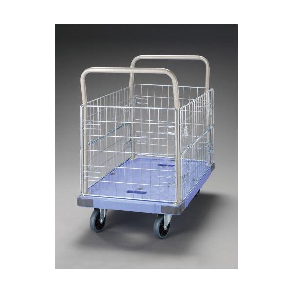 ●※注意※…【お客様組立品】●微音キャスター●フットブレーキ付●積載均等耐荷重…300kg●荷台サイズ…900×600mm●床高さ…203mm●押手高さ…914mm●車輪径…125mm(グレーゴム車輪)●車輪…自在×2、固定×2●重量…27...