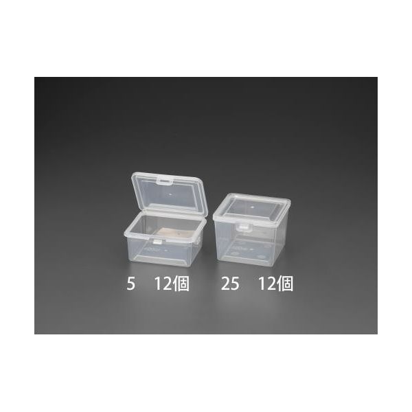 ●材質…ポリプロピレン●サイズ…外寸：120×120×90(H)mm内寸：(上辺)111×111×72(H)mm(下辺)98×98mm●重量…66g(1個当り)●入数…12個●スタッキングしやすい形状になっています。類似商品はこちらエスコ ...