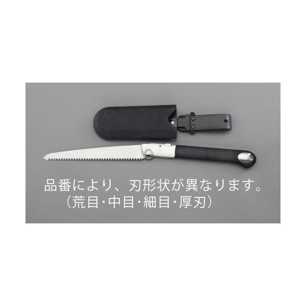 ●刃材質…高炭素刃物鋼(ハードクロム仕上)●柄材質…アルミダイカスト＋エラストマー●ホルダー材質…加硫合成ゴム●仕様…中目●全長…500mm●刃長…240mm●適用材…乾燥木材（コンパネ、ベニヤ、集成材）生木、●携帯に便利なゴム製鋸ホルダー...