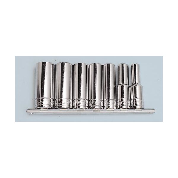●差込角…1/2”●対辺(mm)…10・13・15・17・19・22・24(7個組)●全長…77mm●ボルト・ナットを傷めにくい面接触タイプ●6ポイントソケット●ミラー仕上げ●ソケットホルダー付き類似商品はこちら エスコ EA617DY-2...