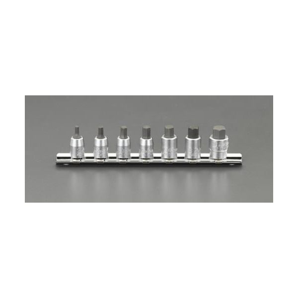 ●＜セット内容＞…7点●差込角…1/4”●対辺…3mm、4mm、5mm、6mm、7mm、8mm、10mm●ソケット全長…25mm●レール長さ…150mm類似商品はこちらエスコ EA618AT-102 1／4sq／　1,243円 エスコ EA...
