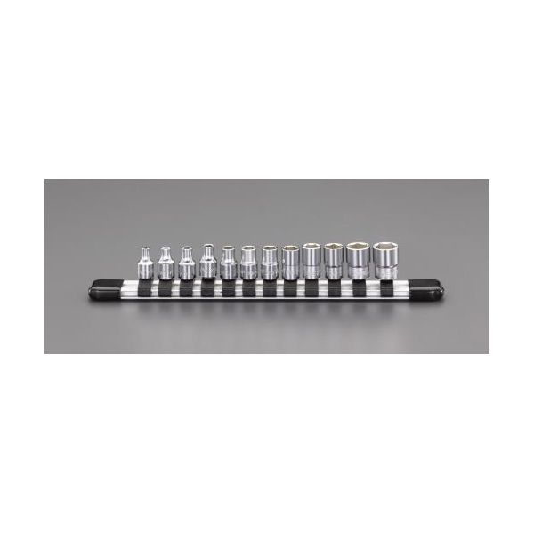 ●差込角…1/4”●対辺（インチ）…1/8”・5/32”・3/16”・7/32”・1/4”・9/32”・5/16”・11/32”・3/8”・7/16”・1/2”・9/16”（12個セット）●ポイント…6ポイント●全長…22〜23.5mm●外...