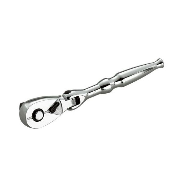 ●差込角…3/8”●送り角度…10°●サイズ…B：22mm、T：10mm、L：125mm●重量…140g●小判形●首振りタイプ●ロッキング式●左右切替式●フレックス部は、力を入れすぎると作業が不安定になります。●破損や空転の原因になりますの...