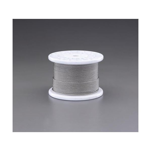 ●材質…ステンレス（SUS304）●長さ…100m巻●ワイヤー構成…7×19●ロープ径（線径）…3mm●切断荷重…630kg●重量…3.8kg●使用荷重は切断荷重の1/6です。類似商品はこちら エスコ EA628SR-30 直送 代引不可2...