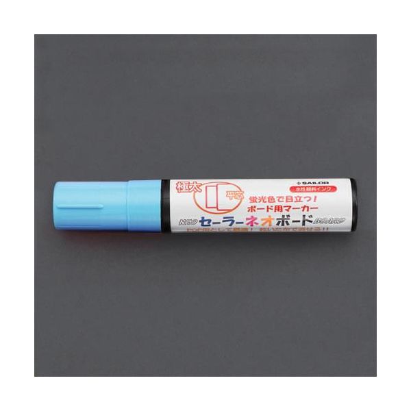 ●インクカラー…ブルー●水性蛍光顔料●極太(平芯)●字幅…15mm●サイズ…φ28x157mm●本体重量…62.5g●材質…PP樹脂●蛍光色のため、POP用としても最適です。●ブラックボード、ホワイトボード、ガラス等に書けます。●乾いた布で...