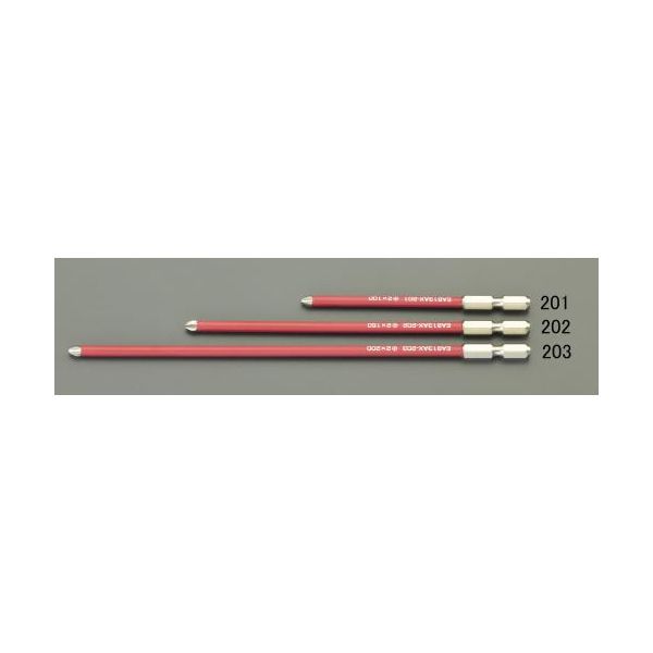 ●（ビット）サイズ…+　#2●六角シャンク…1/4”●軸径…φ5　スリムビット●全長…150mm●重量…19g類似商品はこちらエスコ EA813AX-203 ＃2x200m652円エスコ EA813AX-12 ＃1x150mm482円エスコ...