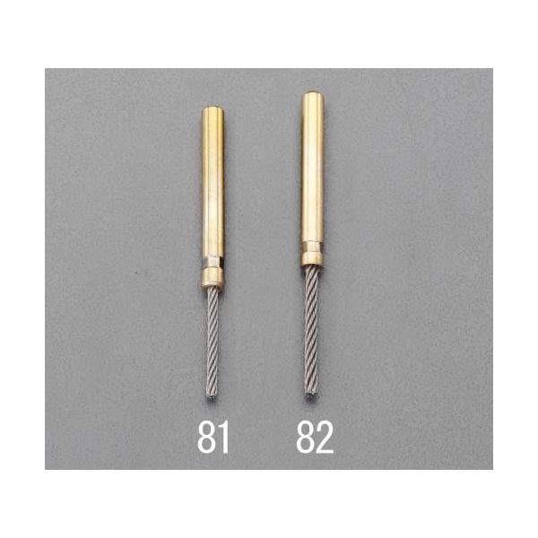 ●材質…ステンレスロープ●最大回転数…1200rpm●軸径…6mm●全長…80mm●外径…2.5mm●高さ…30mm●穴口元エッジ、穴底面、交差穴のバリ取り、面取りに最適なブラシです。類似商品はこちら エスコ EA819BJ-82 直送 代...