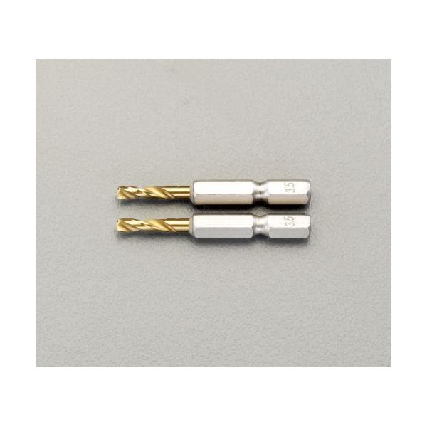 ●材質…HSS鋼、チタンコーティング●可能板厚…鉄工：7.5mm、ステン：1.9mm●全長…57mm●刃先径…3.8mm●刃長…21mm●六角シャンク対辺…6.35mm●重量…約17g(2本で)●入数…2本入り●用途…鉄・ステン・アルミなど...