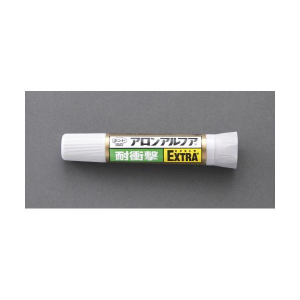 ●商品名…アロンアルフア　EXTRA耐衝撃●内容量…2g●パッケージサイズ…84×23×190mm●総重量…21g●使用温度範囲…常温●成分…シアノアクリレート系樹脂●硬化時間…10秒〜30秒(樹脂同士の接着の場合)●カラー…透明●容器は、...