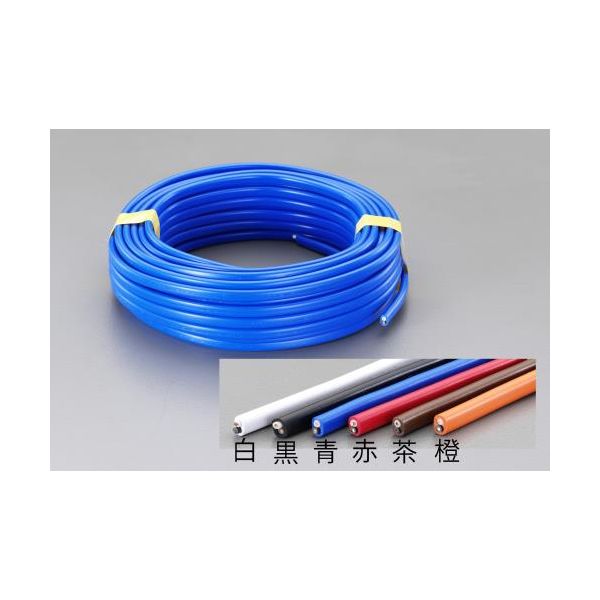 ●定格容量…18A 600V(1.6mm×2心)●長さ…50m●単線●シース色…青/白黒●導体径…1.6mm●絶縁体厚さ…0.8mm●シース厚さ…1.5mm類似商品はこちら エスコ EA940AV-413 直送 代引不28,657円 エスコ...