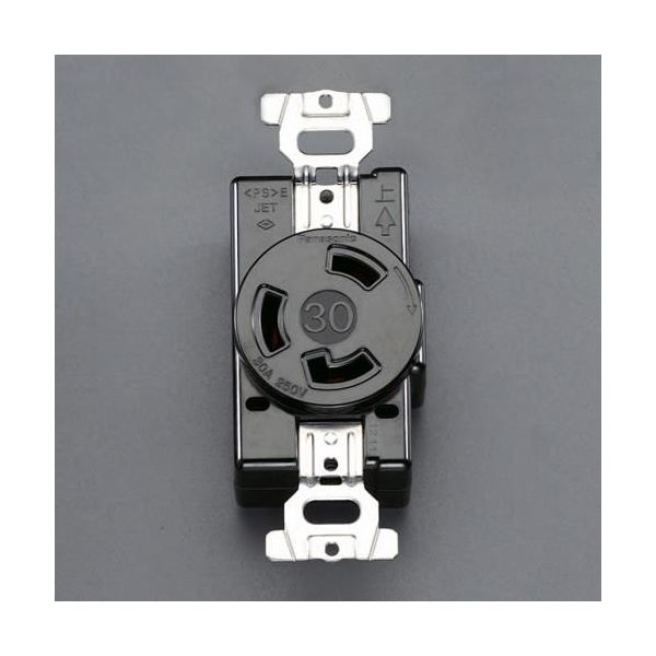 ●定格容量…30A 250V●仕様…接地2P(旧3P)●サイズ…42×106.2×36.5(D)mm●適用電線…IV、VVF、VVR、φ2.6mm、φ3.2mm、3.5mm2、5.5mm2類似商品はこちらエスコ EA940BZ-101 25...