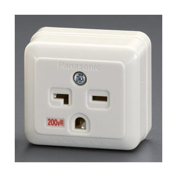 ●定格容量…15A 125V●差込口…接地2P●適用電線…IV、VVFφ1.6、2mm、2mm2、3.5mm2●巻締端子式●サイズ…57×50.6×31（D）mm●15・20A兼用類似商品はこちらエスコ EA940CG-138 250V／1...