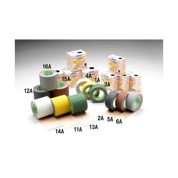 ●幅…50mm●長さ…5m●厚み…0.8mm●色…灰色●材質…砥粒、アルミ、アクリル粘着剤、剥離紙●粒度…＃50相当●一般ビル・工場屋内外の階段などに。バス・フォークリフト・航空機などのステップに●建設現場など高所作業の足場に●ビル出入口、...