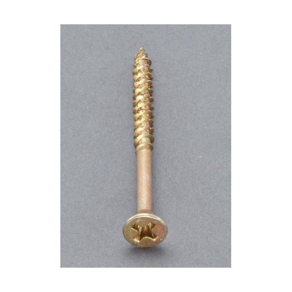 ●半ねじ●材質…鉄鋼線(クロメート)●(＋)特殊フレキ頭●サイズ…太さ：4.7mm、長さ：75mm、頭径：9.0mm、線材径：3.2mm●入数…90本●家具造り、堅木に最適です。●下穴無しで、一発締付。施工性を重視。●十字穴が深く潰れ難い。...