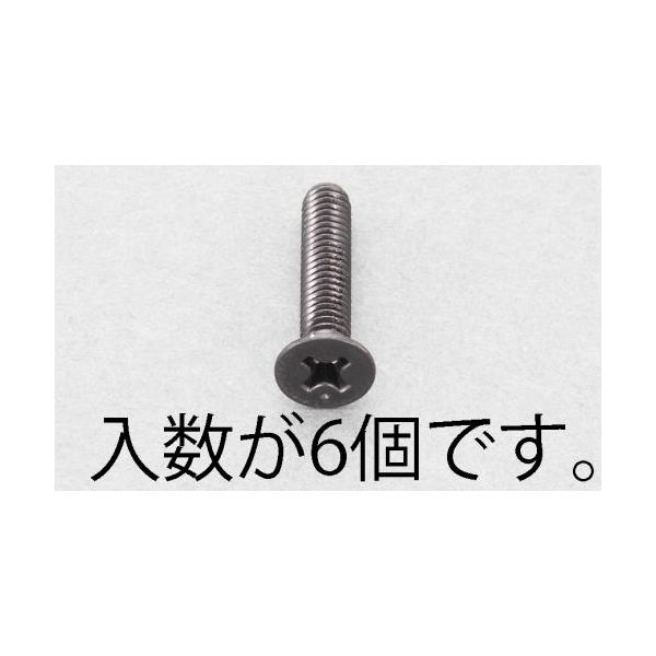 ●材質…ステンレス(SUS XM-7)(SSブラックメッキ)●並目ねじ●全ねじ●(＋)皿頭●サイズ…M6×30●ピッチ…1●入数…6類似商品はこちらエスコ EA949TF-306 M3x　6mm262円エスコ EA949TE-630 M6x...