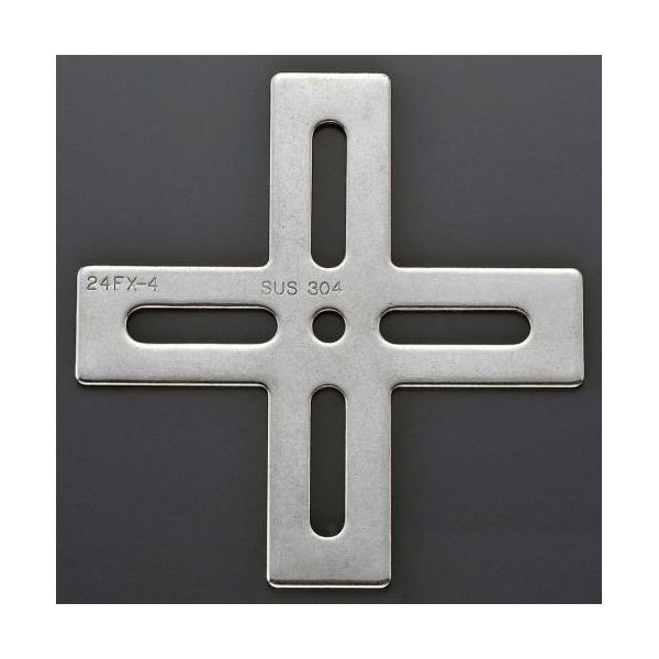 ●材質…ステンレス(SUS304)●長さ×長さ…105×100mm●幅…24mm●厚み…2mm●長穴数…4●穴数…1●長穴サイズ…7×29.5mm●穴径…6.5mm●重量…約65g（1個あたり）●入数…1個●取付ねじ無し類似商品はこちらエス...