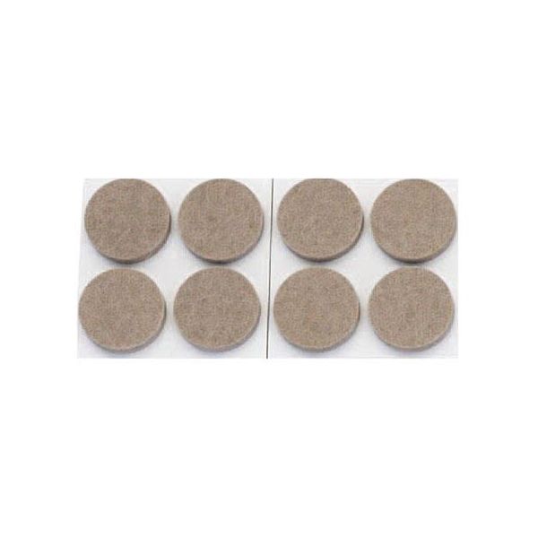 ●材質…硬質フェルト（ウール80％特殊フェルト）●サイズ…φ22mm●厚み…4mm●パッケージ重量…14g●粘着タイプ（剥離紙付）●自由にはさみで切って使えます。●フローリング等のキズ防止、防振、防音対策に●床を傷付けず、ほつれない。●家具...
