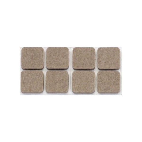 ●材質…硬質フェルト（ウール80％特殊フェルト）●サイズ…25×25mm●厚み…4mm●パッケージ重量…17g●粘着タイプ（剥離紙付）●自由にはさみで切って使えます。●フローリング等のキズ防止、防振、防音対策に●床を傷付けず、ほつれない。●...