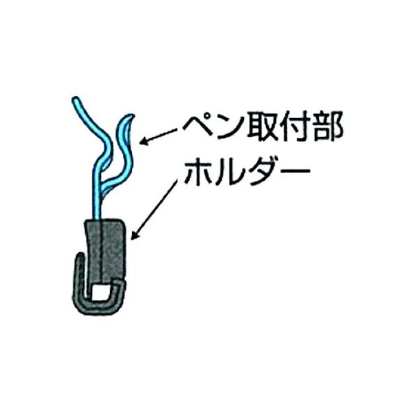 ●あらゆる溝付ヘルメット用ペン差し●材質…ペン取り付け部：ポリプロピレン　　　　　　ホルダー：ポリアセタール樹脂●サイズ…40×20×80(H)mm●重量…約32g●鉛筆やボールペンが簡単にはさめます。●ヘルメット別売類似商品はこちらエスコ...