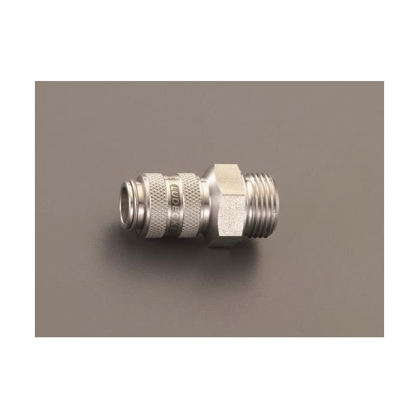 ●最高使用圧力…3.5MPa●材質…ステンレス●全長…38mm●オーリング（FKM）●衛生が要求される場所での圧縮空気の使用（クリーンルーム等）●シングルシャットオフバルブ●ねじサイズ…M12×1.5類似商品はこちら エスコEA140GJ-...