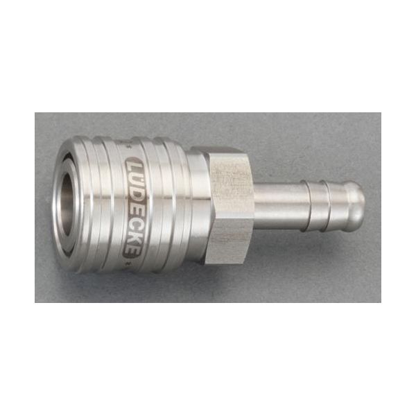 ●最高使用圧力…3.5MPa●材質…ステンレス●シングルシャットオフバルブ●オーリング（FKM）●全長…47mm●衛生が要求される場所での圧縮空気の使用（クリーンルーム等）●タケノコ径…10mm類似商品はこちら エスコEA140GJ-206...