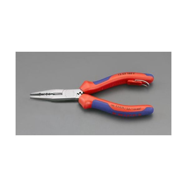 ●磨き仕上げ●圧着付●皮むき能力…0.5-0.75・1.5・2.5mm2●グリップエンドにセーフティーループを取付可能な金具を設けた安全対策仕様●全長…160mm●切断能力…硬線：φ1.6mm、中硬線：φ2.5mmコンフォートハンドル●先端...