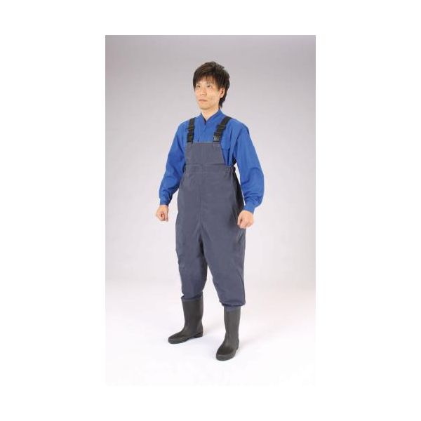 ●材質…表・靴・靴底：PVC塩化ビニール●靴サイズ…3L（27.5〜28.0cm）●胴回り…130cm●股下…80cm●太もも周り…76cm●胸当て丈…52cm●重量…2610g●肩紐バックル式、長さ調整可能●背面・脇部分にゴム入り類似商品...