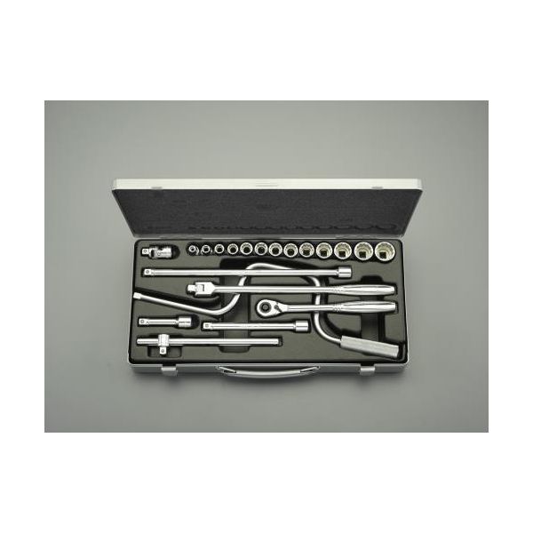 ●差込角…3/8”●＜セット内容21点＞●ソケット（6角）…1/4”・5/16”・3/8”●ソケット（12角）…7/16”・1/2”・17/32”・9/16”・19/32”・5/8”・11/16”・3/4”・13/16”・7/8”●ラチェッ...