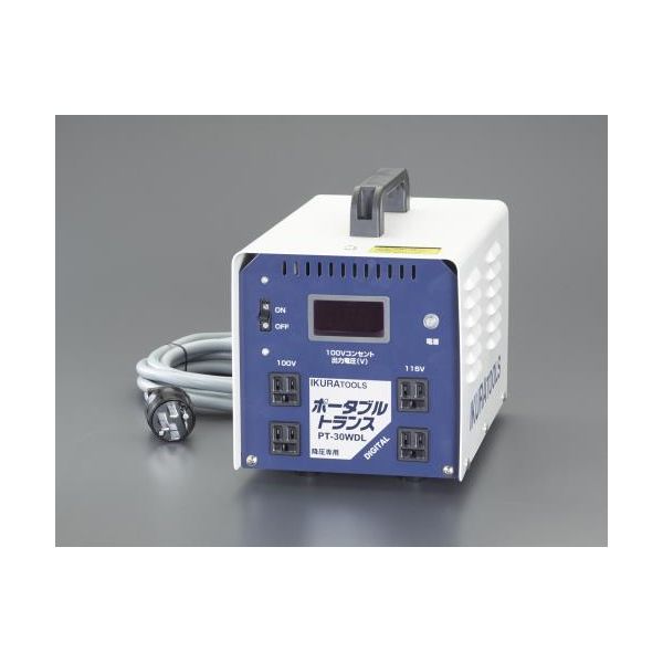 ●容量…30A(連続)●入力電圧…200V●出力電圧…100V/115V●周波数…50/60Hz●相数…単相/単巻●本体サイズ…192(W)×305(L)×249(H)mm●重量…15.5kg●出力コンセント数…100V・115V×各2個●...